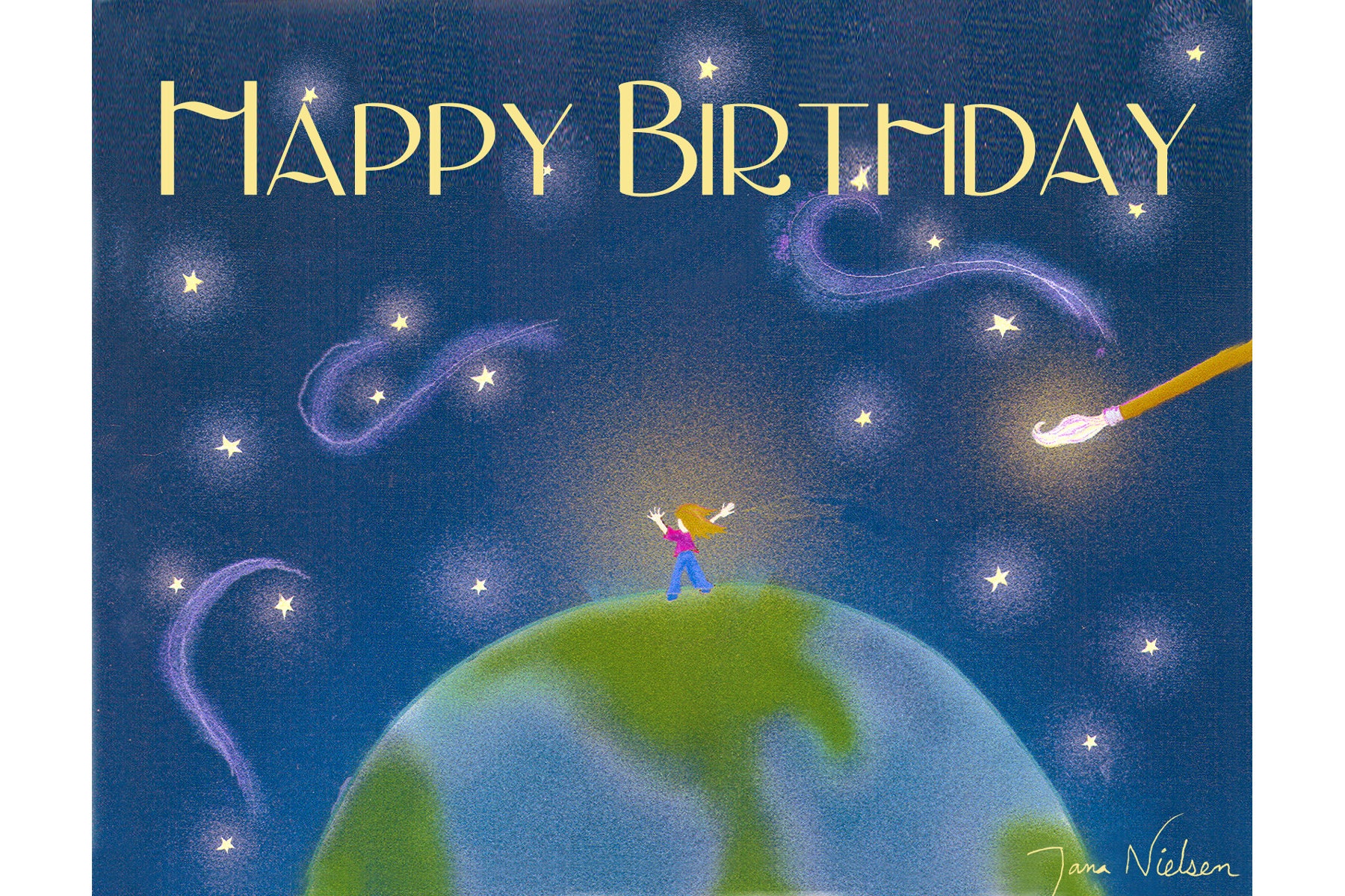 Life Paintbrush Birthday Card - Etsy