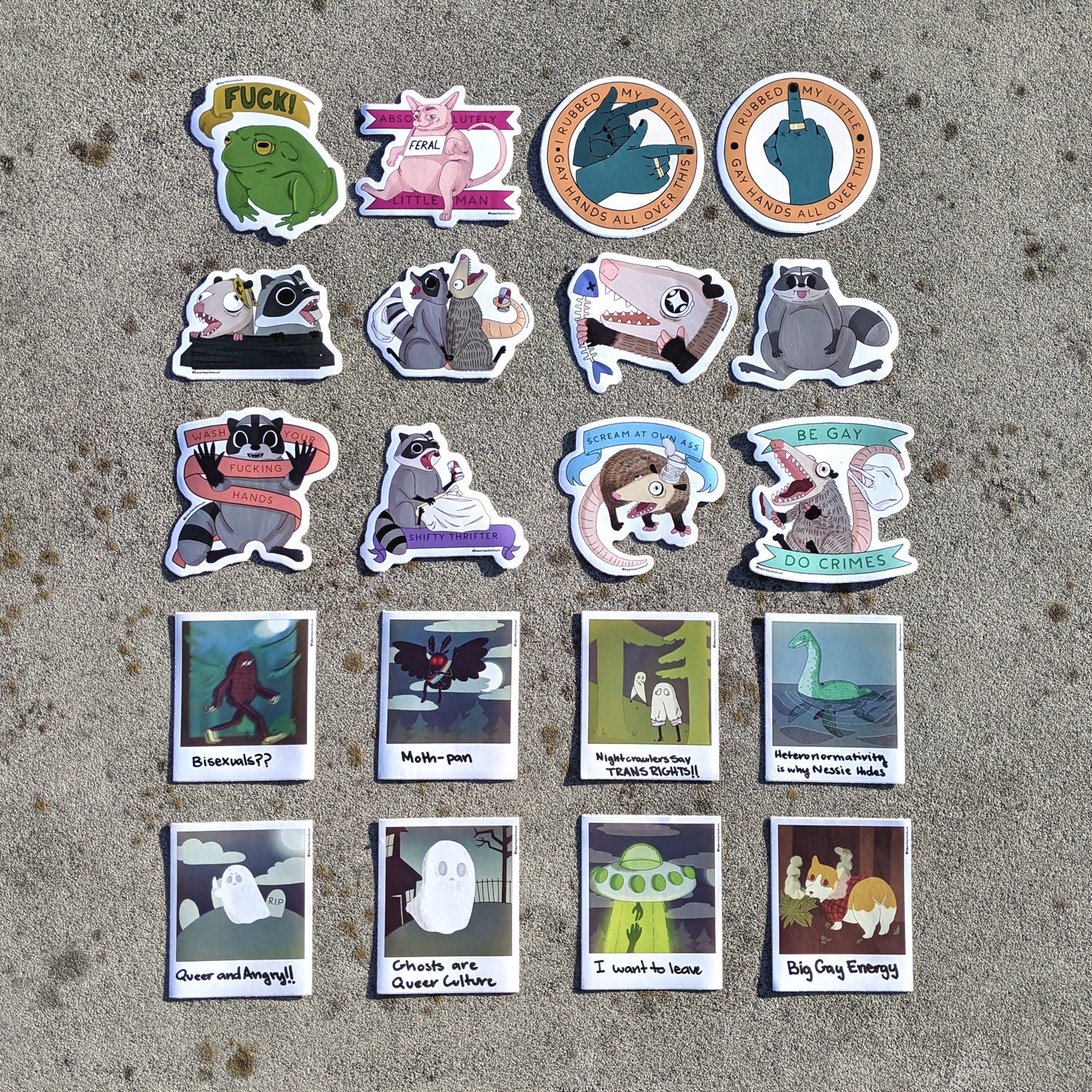 tizzie-whizie stickers perfect for cute cryptid lovers glossy water ...