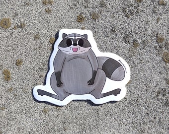 Fat Raccoon Sticker - Etsy