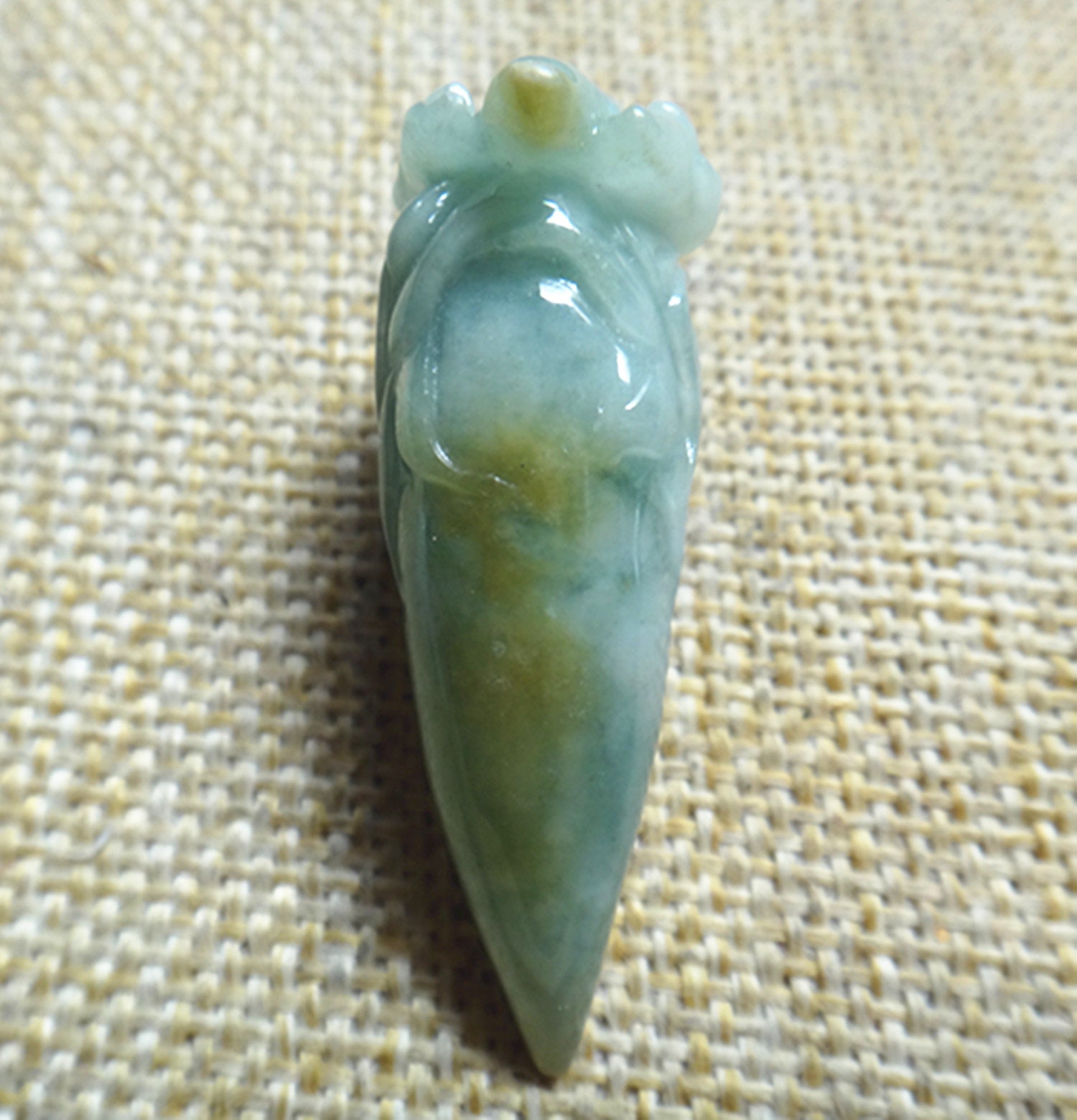 Unique perfect natural green jade dragon head pendant mascot | Etsy