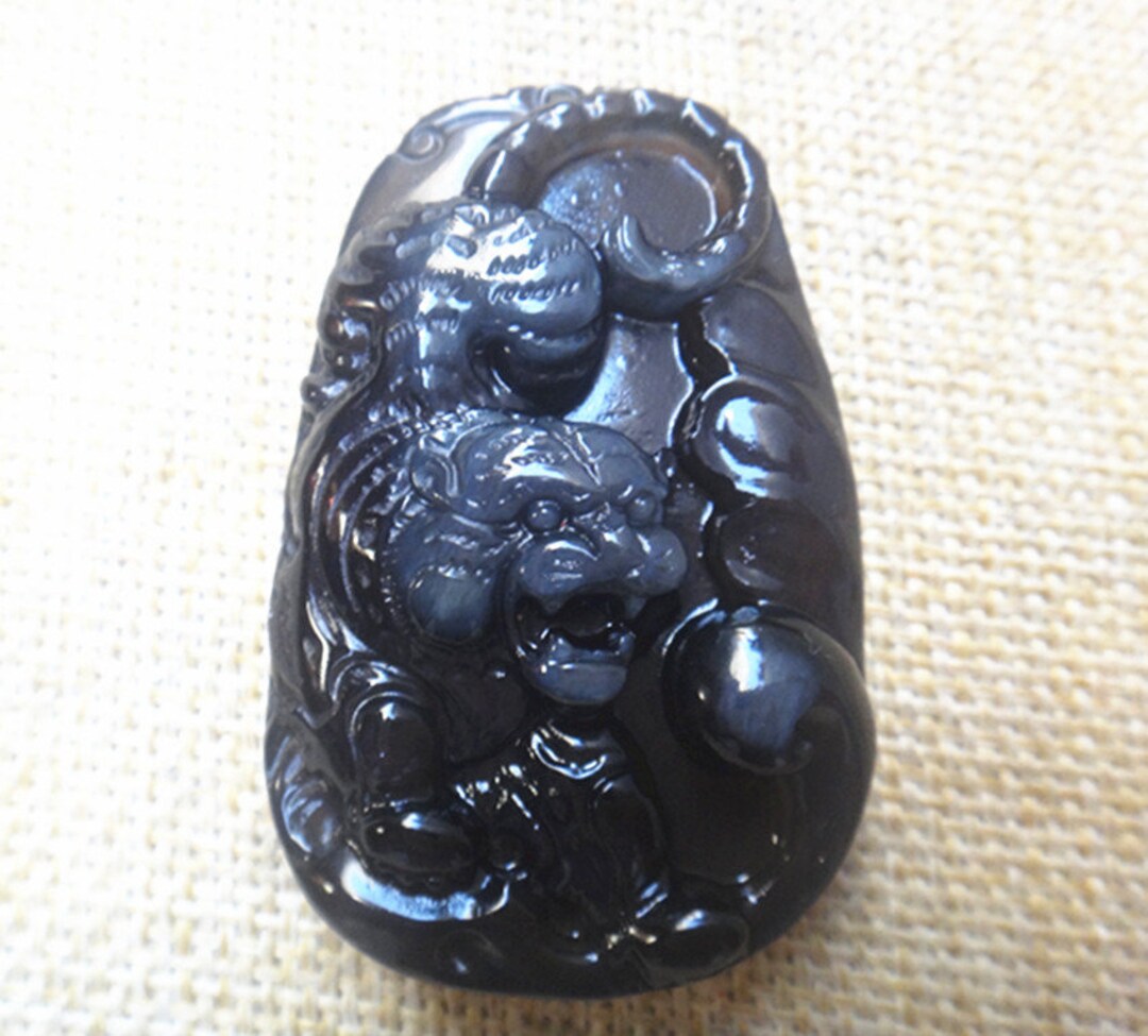 Unique Perfect Chinese Tiger Amulet Natural Ice Kind of Rainbow Eye ...
