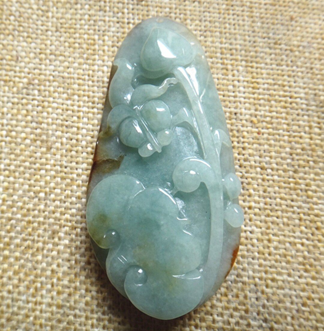 Natural Green Jade Wishful Fish Pendant - Etsy