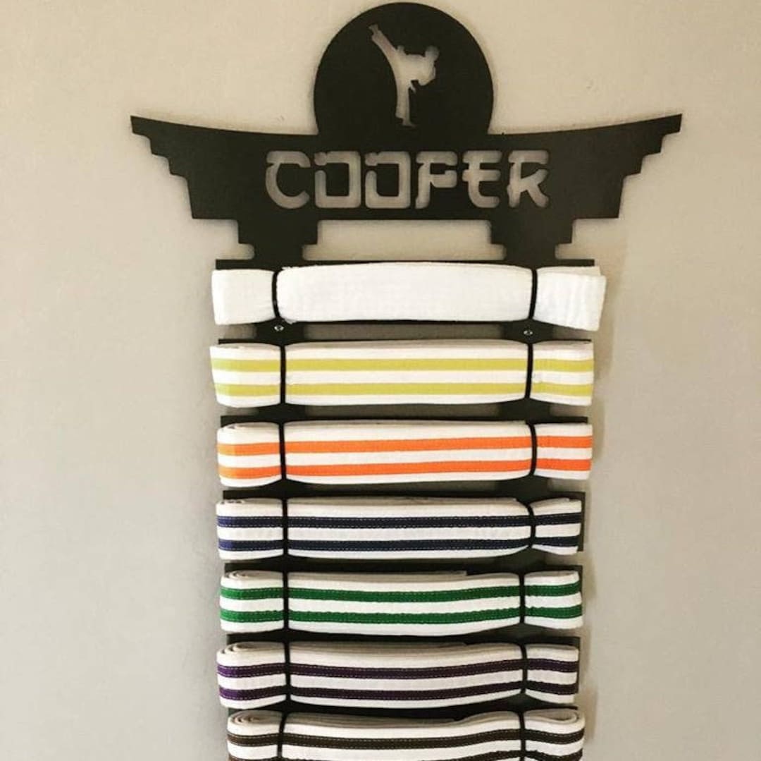 Customized Metal Martial Arts Belt Display - Karate Belt Display ...