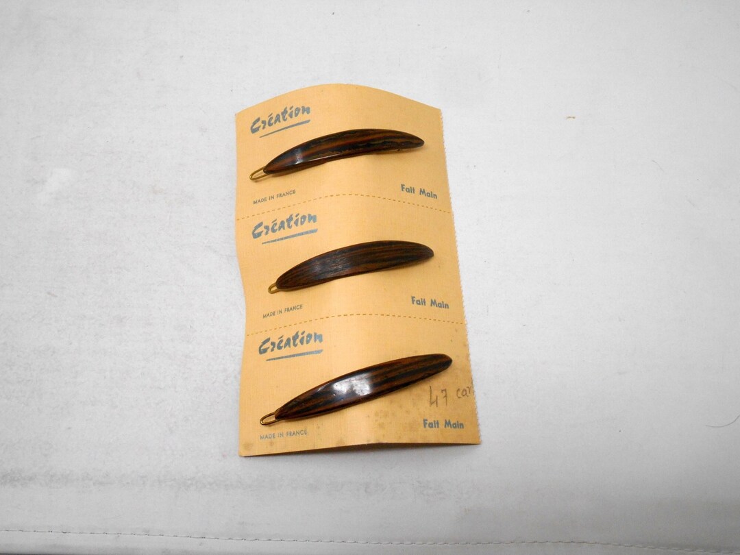 Fabulous Vintage Lot 3 Hairs Combs Combs 1960 Carved Hand Made France ...