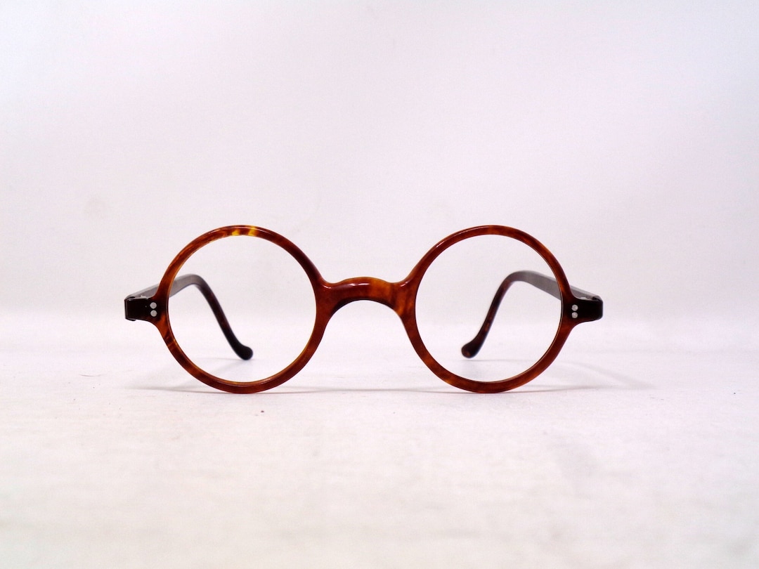 Fabulous Vintage Glasses Eyeglasses 1940 Round Carved Frame France Rare ...