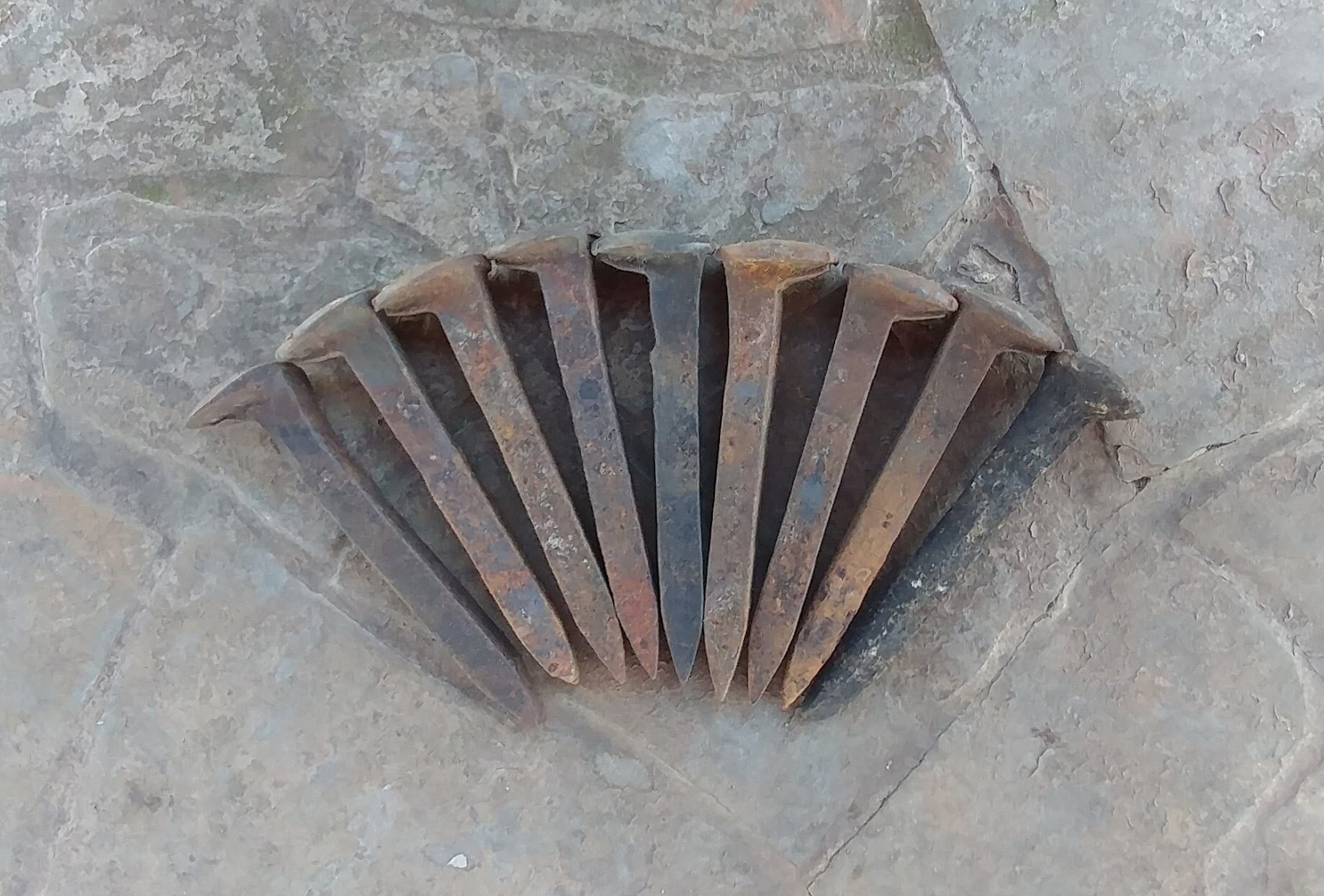 Lot of 9 Vintage Iron Railroad Spikes , Primitive Railroad Spikes ...