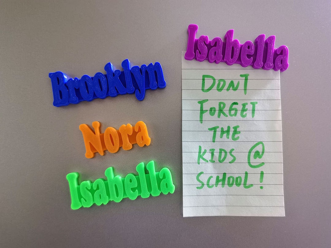 Personalized Name Magnet - 3D Printed Custom Name Magnet for Fridge ...