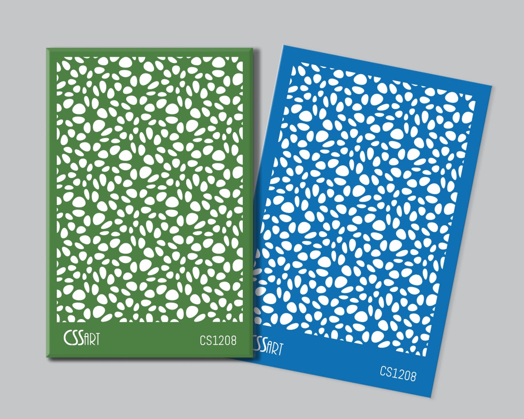 Pebble Pattern Stencil for Polymer Clay , Reusable Silk Screen Stencil ...