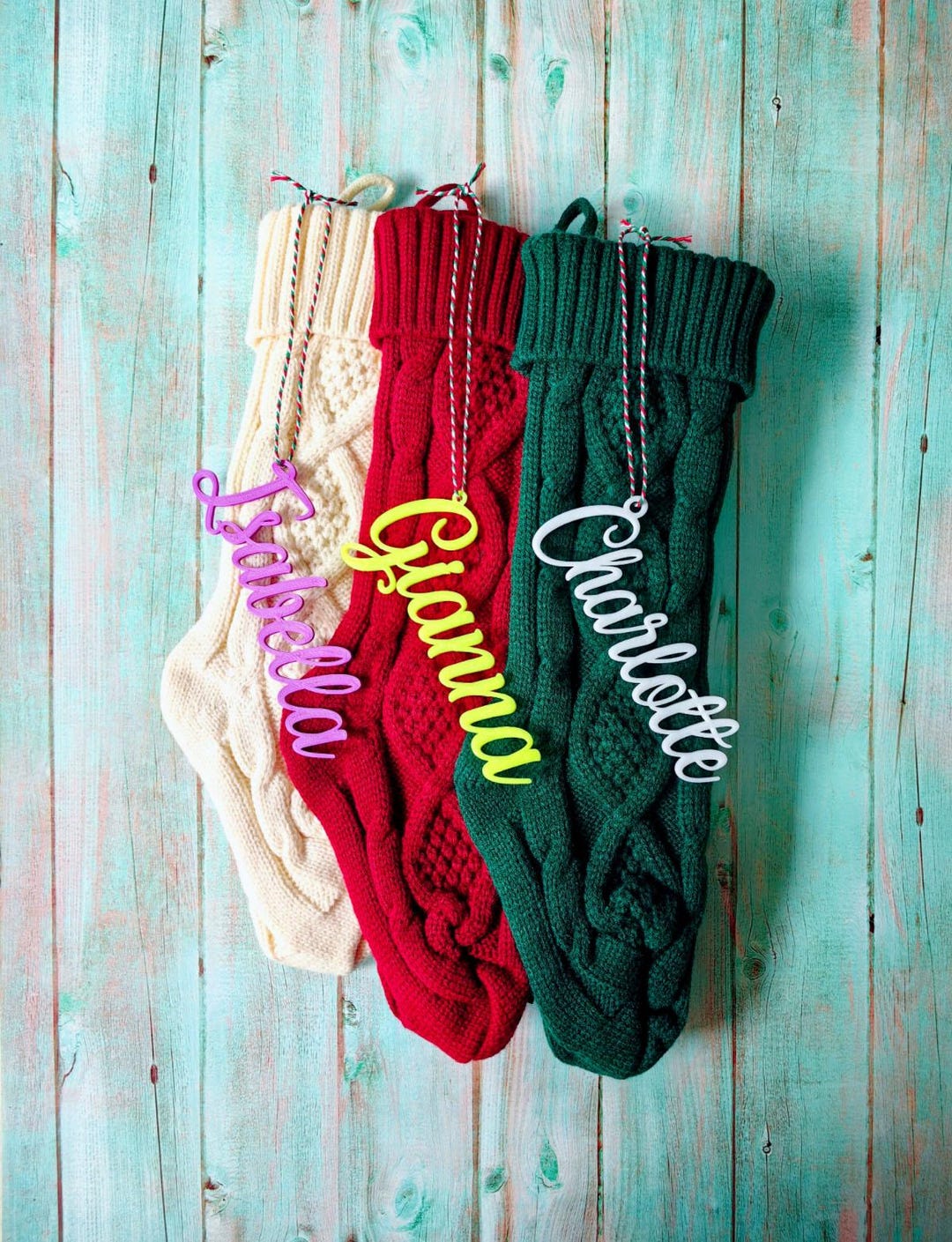 Personalized Stocking Name Tag| Christmas Custom Name Stocking Tag ...