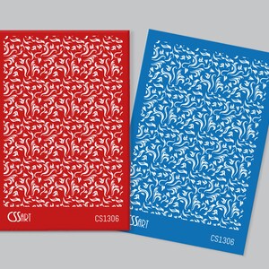 Polymer Clay Silkscreen leaf Pattern, Reusable Silk Screen Stencil ...