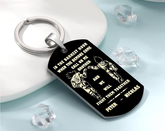 Call on Me Brother Engraved Tag Necklace in the Darkest Hour Gift for ...