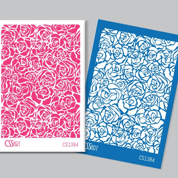 Rose Screen Print Stencil - Etsy