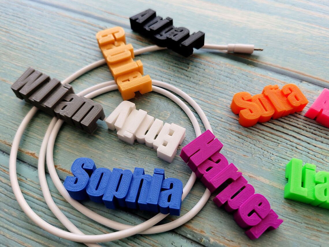 Personalized Charging Cable Name Tag for Phone | Custom Charger Cable ...