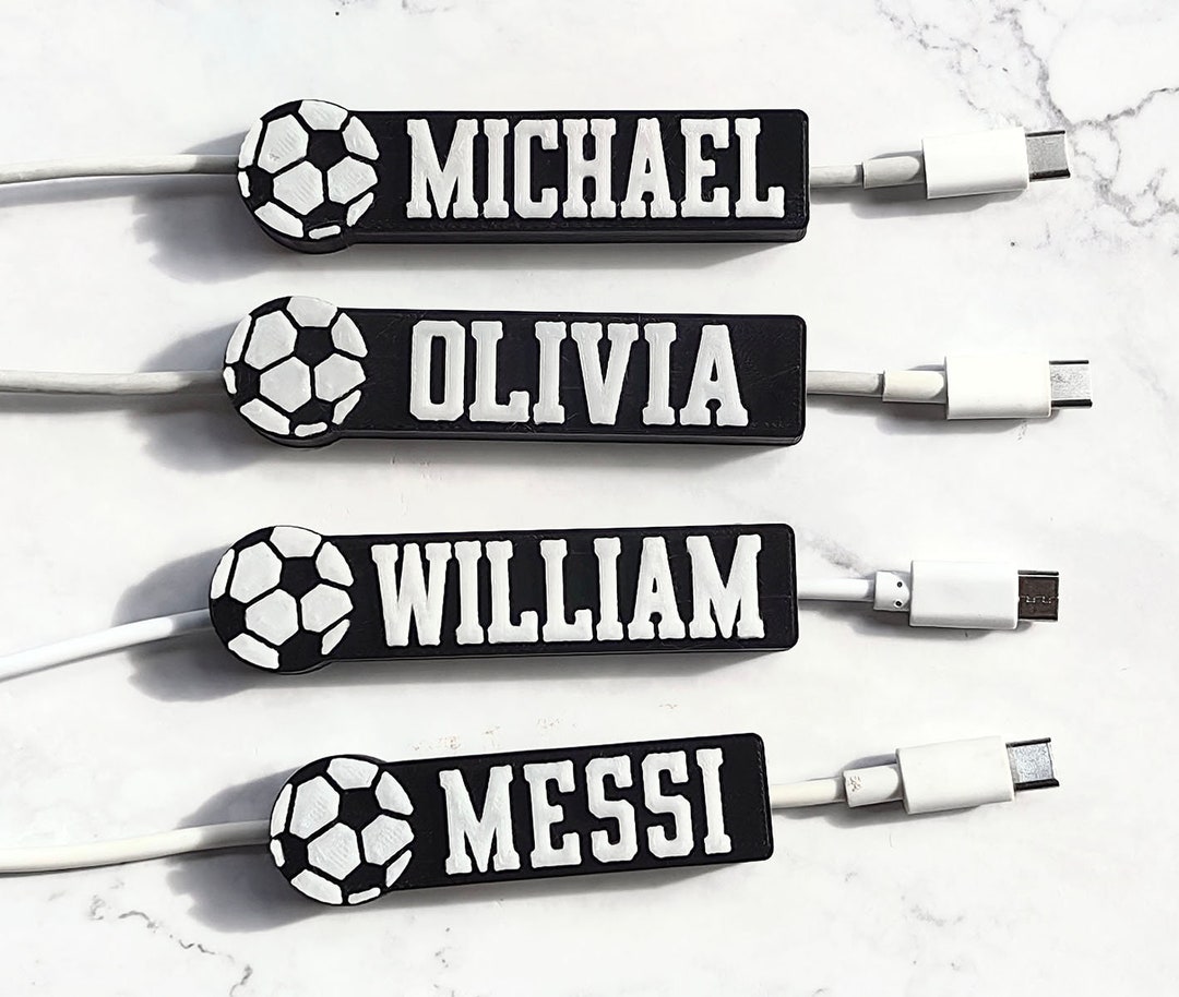 Personalized Football Cable Name Tag-personalized Charger Name Tag ...