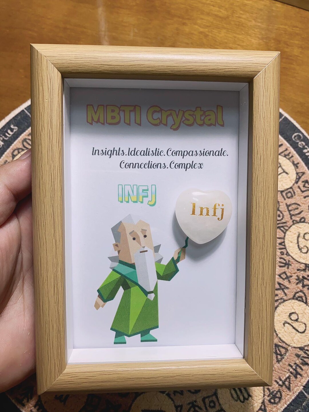 MBTI Crystal Frame Gift, MBTI Personality Crystal,crystal for Healing ...