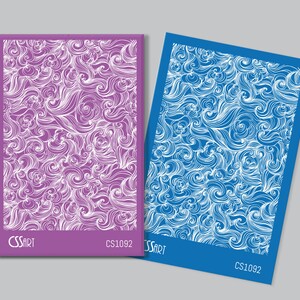 Polymer Clay Silk Screen wave Pattern, Reusable Silk Screen Stencil ...