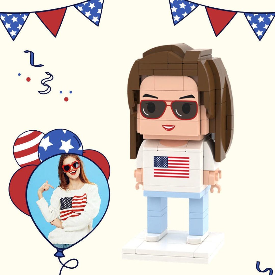 Independence Day Commemorative Gift for Her Full Body Customizable 1 ...