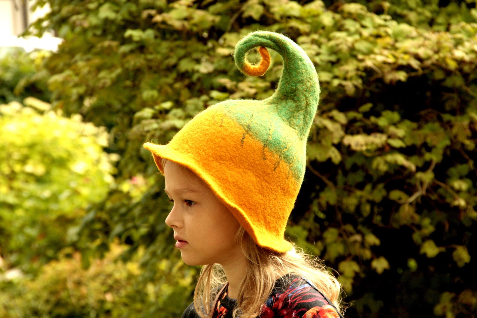 Wizard Wool Hat Elf Felt Cap Festival Headwear Green Wool - Etsy