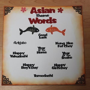 Word for Cards Asian Theme Words | Etsy