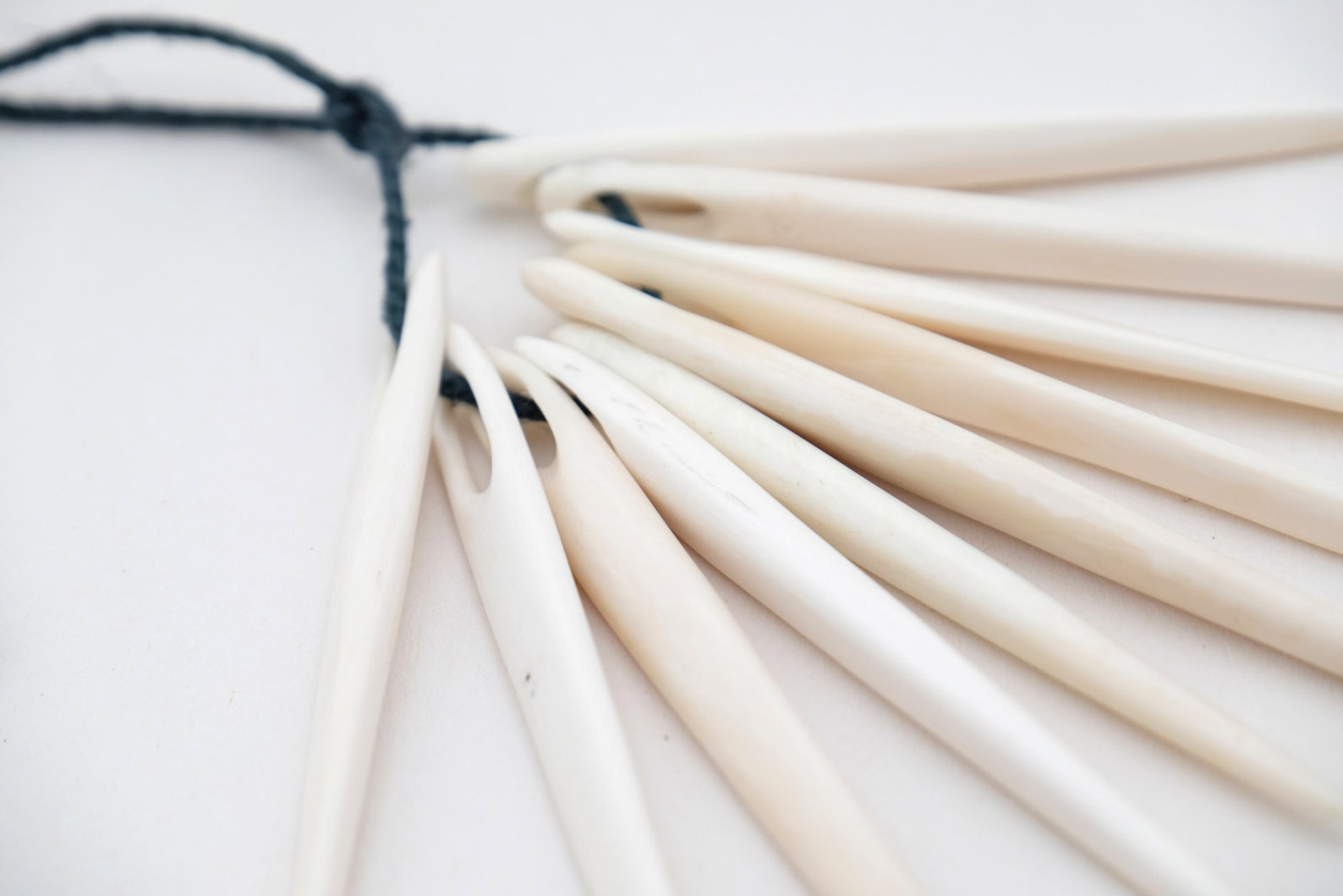 White Bone Needle for Nalbinding Weaving. Archaic Style and - Etsy
