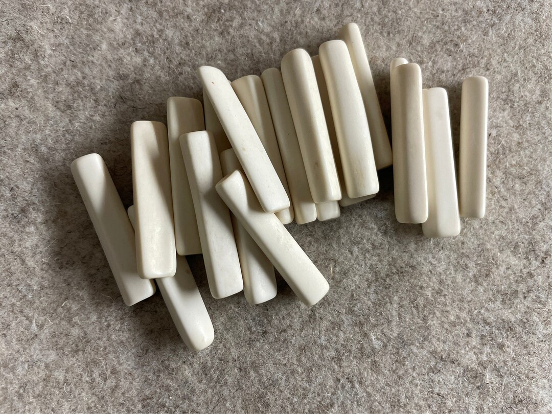 Blank Bone Set 25 Pieces, 4,5x1,5 Cm, Real Bone for Your Runes Project ...