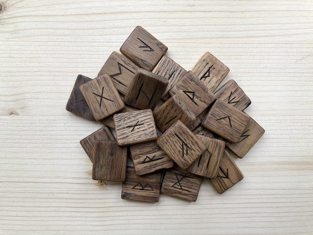 Runes, Rune Set From Oak Tree and Hand Carved, Magical and Ancient ...