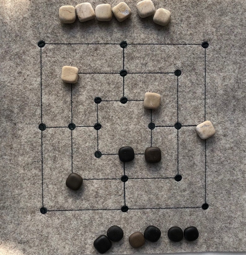 Board Game Nine Men-s Morris, Mill, Mills, Ancient Board Game ...