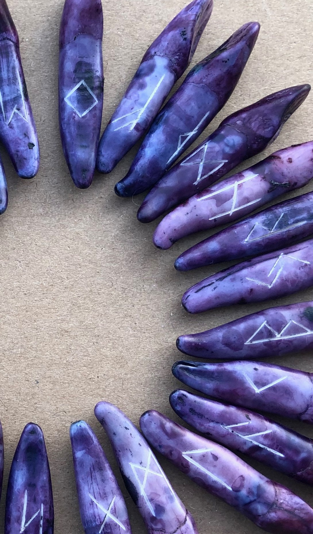 Elk Bone Rune Set 241 Viking Age Craft Elder Futhark Dyed - Etsy