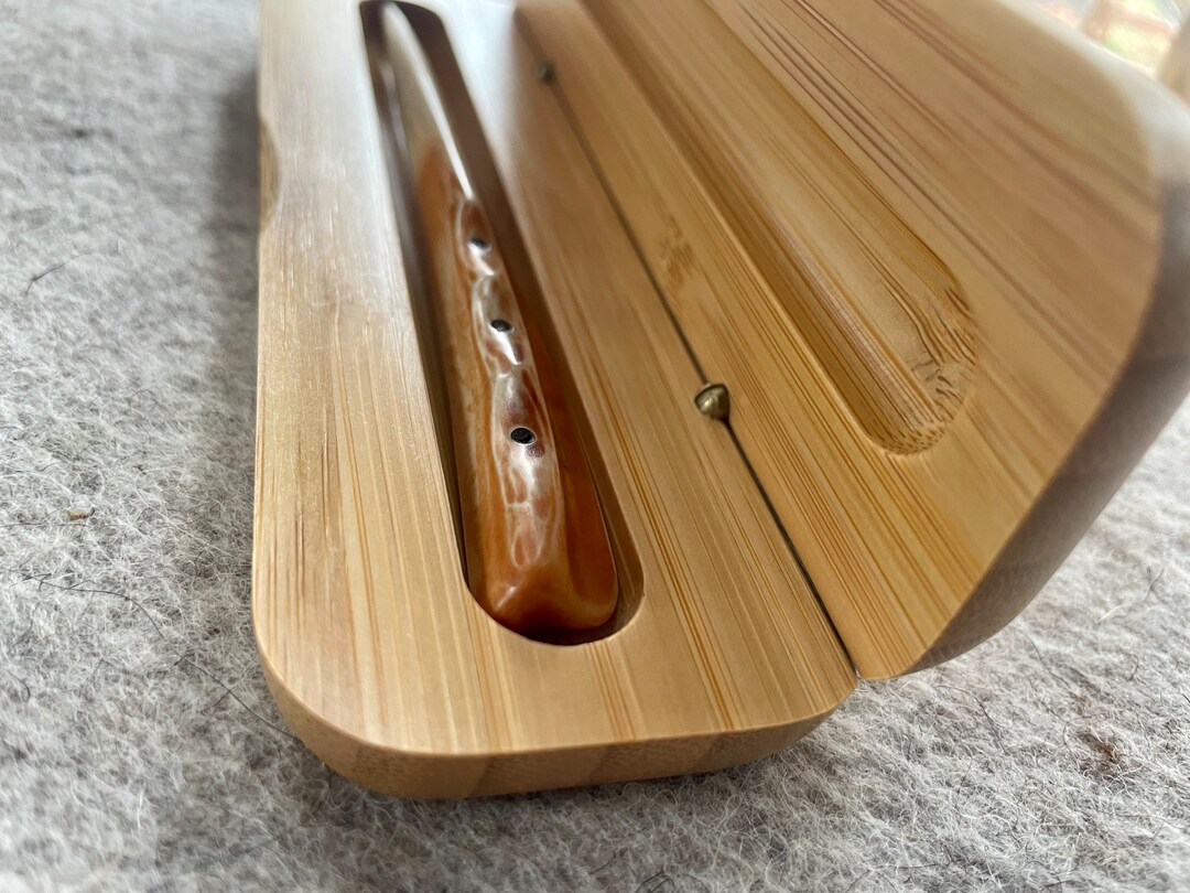 Exclusive Hair Stick From Moose Bone, Dyed With Plants, Bamboo Box ...