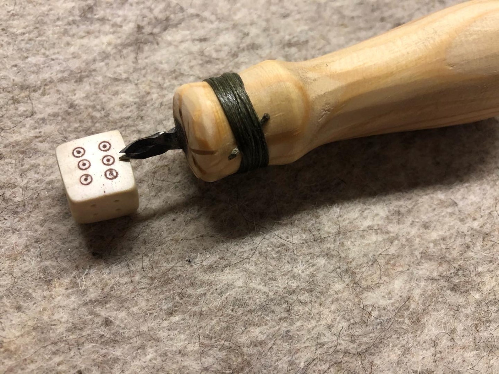 Hand Carving Tool, Dot and Ring, Make Your Own Ancient Dice From Bone ...