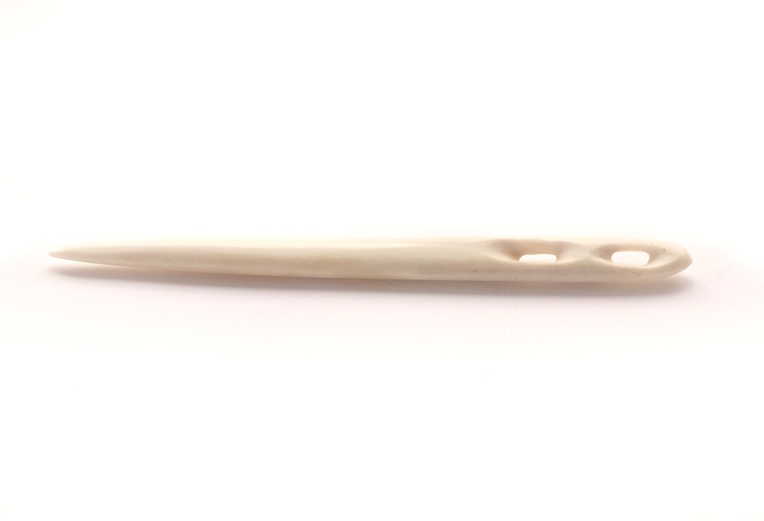 Bone Needle With Double Hole for Nailbinding. Archaic Style and Natural ...