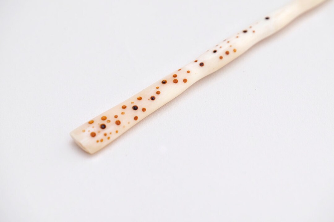 White Elk Bone Hair Pin, Natural Hair Stick Jewellery of Rustic and ...