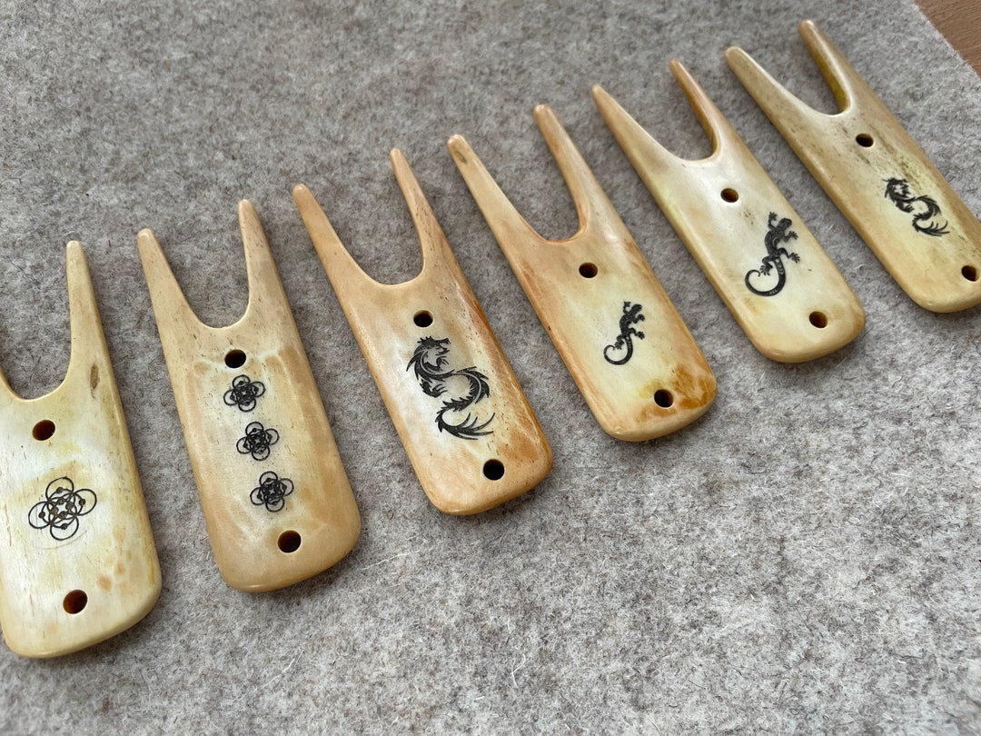 Lucet From Bone, Dyed With Onion Skins, Your Unique and Natural Hand ...