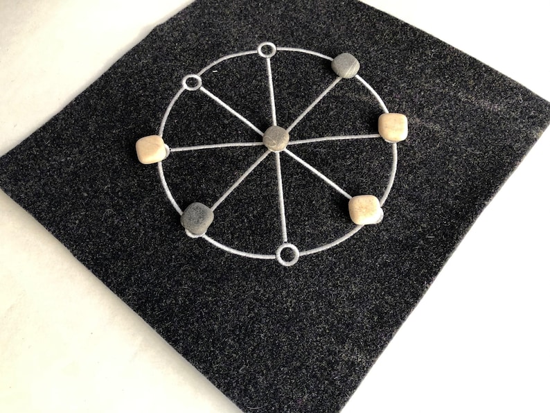 Roman Rota Board Game Tic-tac-toe Embroidered on Natural - Etsy