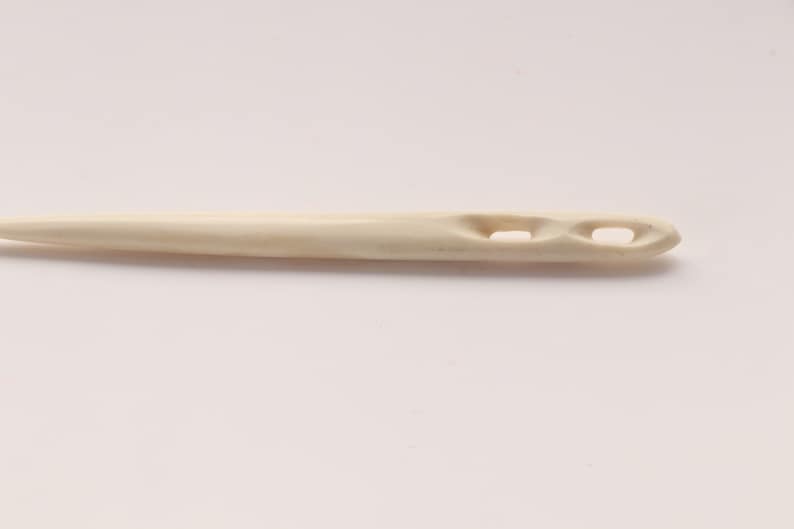 Bone Needle With Double Hole for Nailbinding. Archaic Style and Natural ...