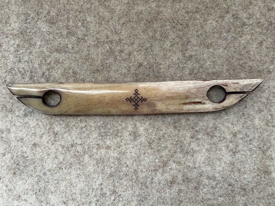Elk Bone Inkle Shuttle Weaving, Dyed With Plants, Ancient Tools ...
