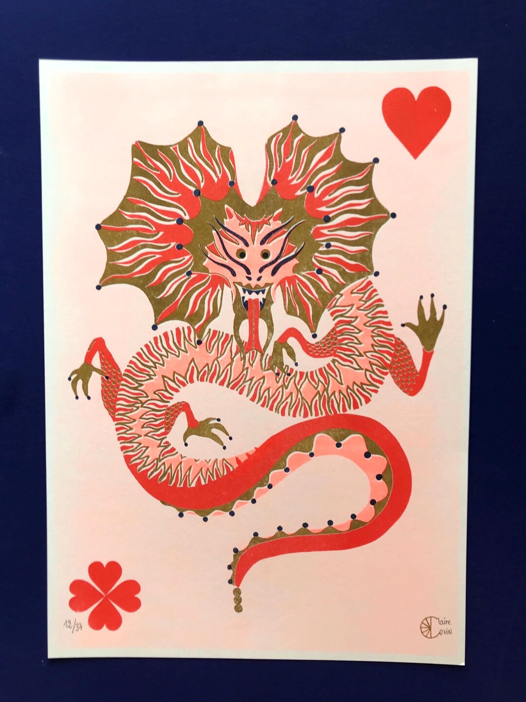 DRAGON Risograph Limited Edition Poster - Etsy