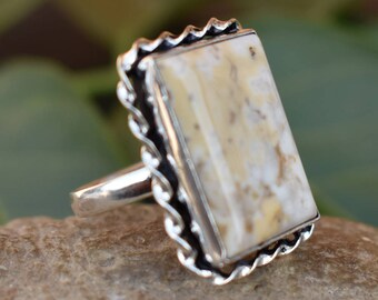 Square stone ring | Etsy