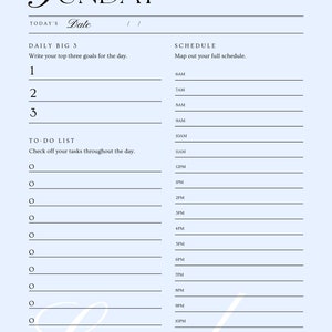 Elegant Daily Planner Printable Template - Organize Your Days With ...