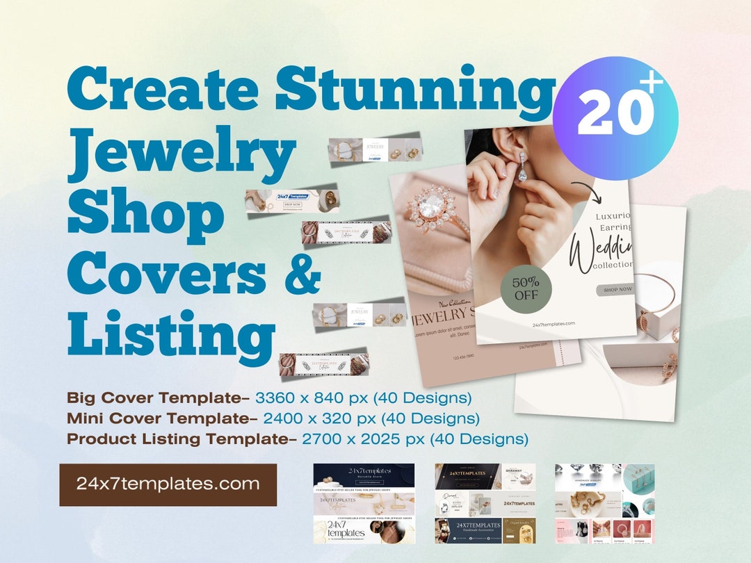 Create Stunning Jewelry Shop Covers & Listings - Customizable Etsy ...