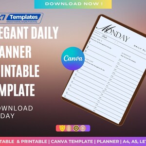 Elegant Daily Planner Printable Template - Organize Your Days With ...