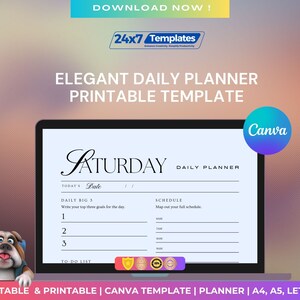 Elegant Daily Planner Printable Template - Organize Your Days With ...