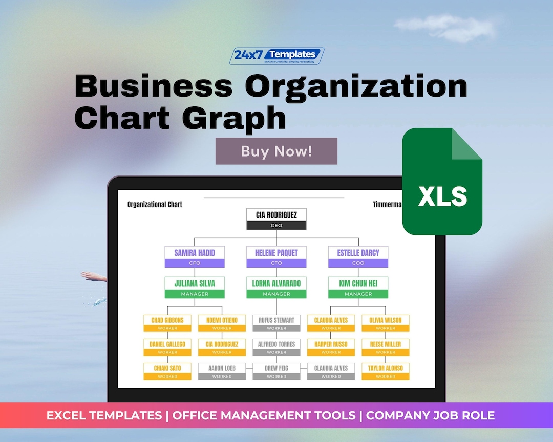 Editable Business Organization Charts | 10 Canva Templates 16:9 ...