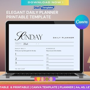 Elegant Daily Planner Printable Template - Organize Your Days With ...