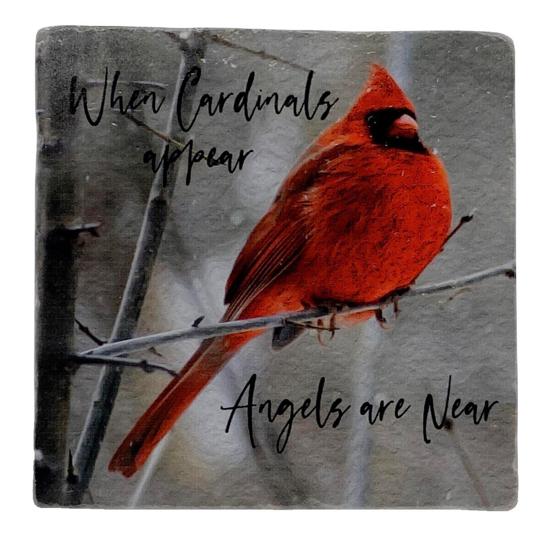 Cardinal Bird Coasters, When Cardinals Appear Angels Are Near or Custom ...