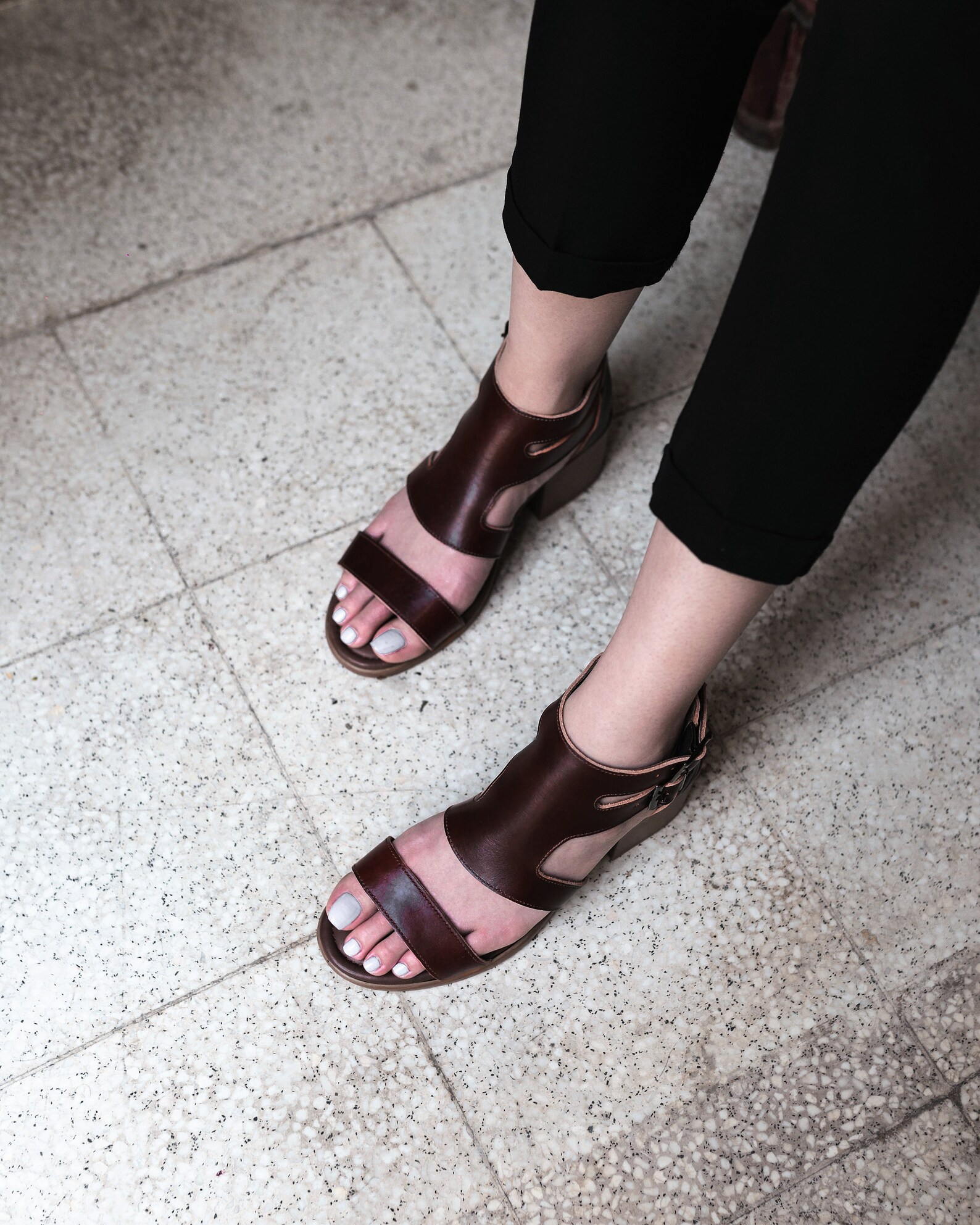 Women Leather Shoes Leather Sandal Shoes Painted Leather - Etsy