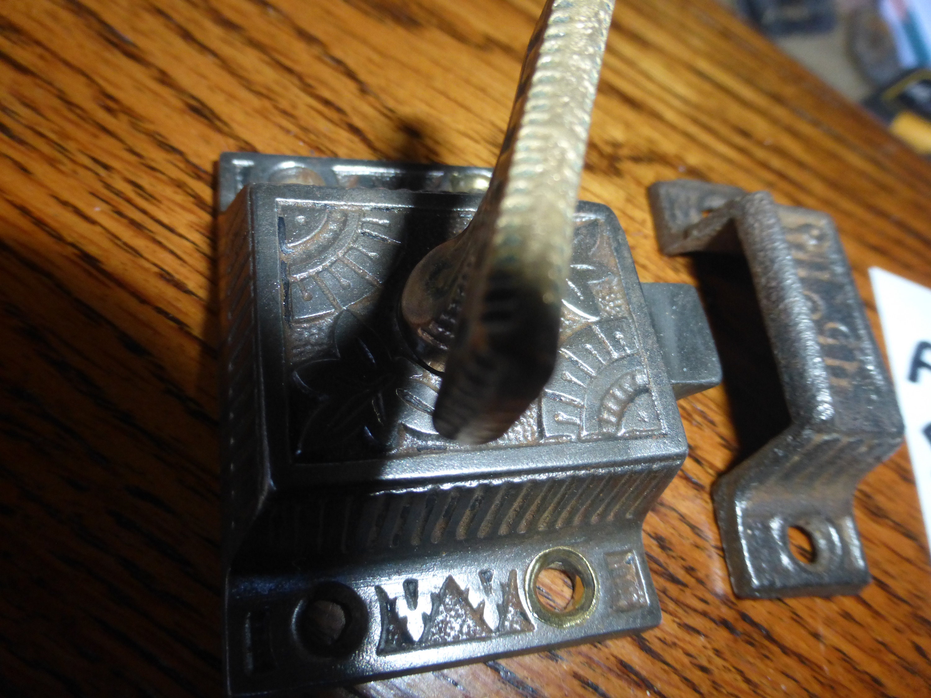 Vintage Antique Iron Brass Cabinet Lock and Keeper 21922 DM - Etsy