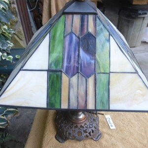 Vintage Antique Stained Glass "gas" Lamp 101022 D - Etsy