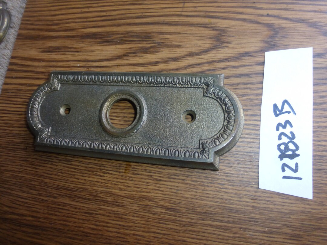 Vintage Antique Cast Brass Victorian Door Bell Housing Cover Plate ...