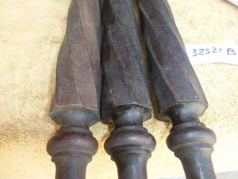 3 Vintage Antique Spiral Twist Oak Table Legs 32523 B - Etsy